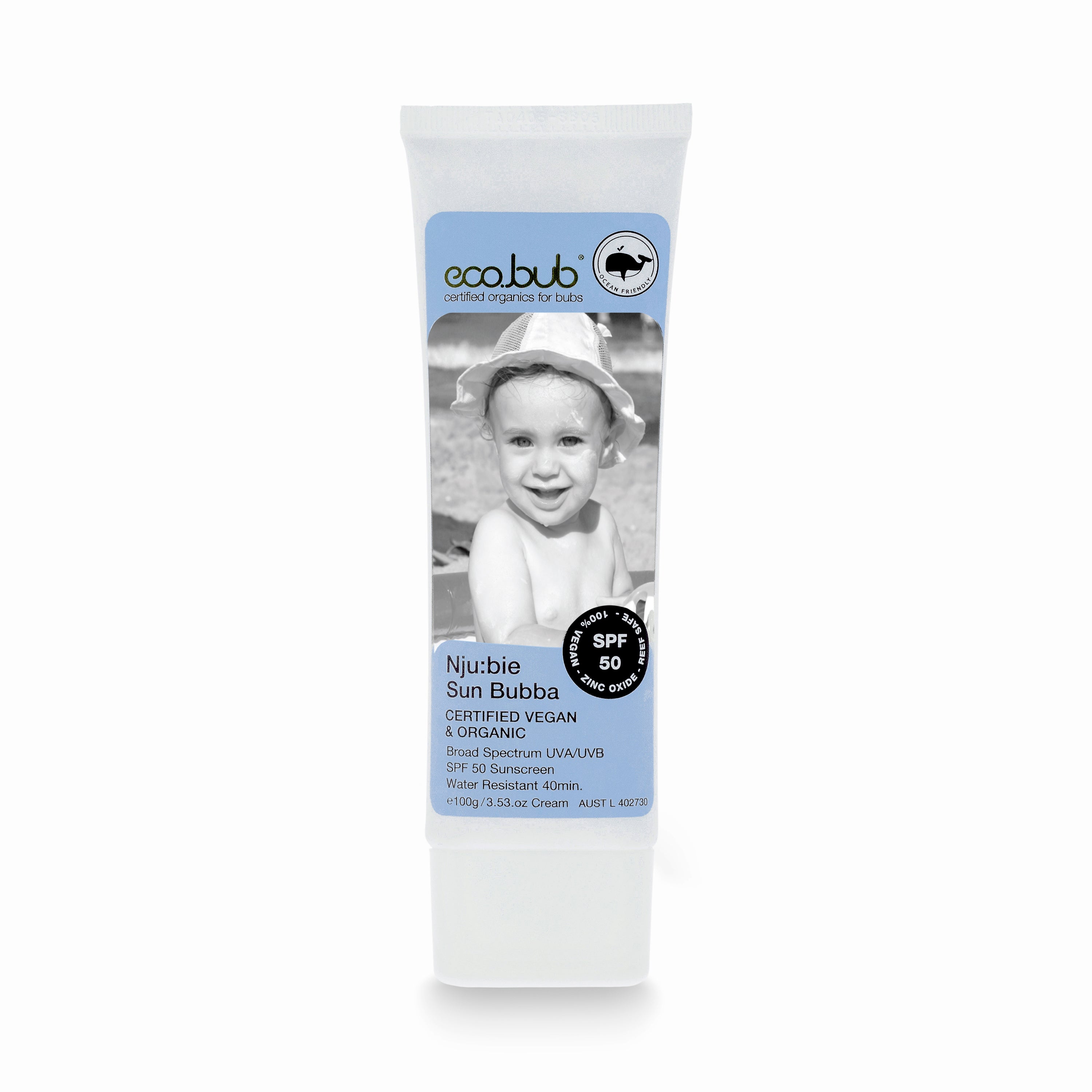 eco.bub Certified Organic & Vegan Sunscreen SPF50